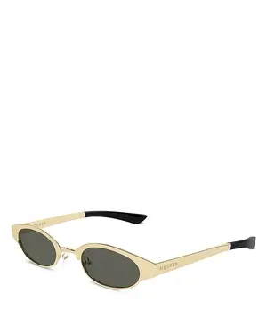 Alexander McQueen Oval Sunglasses, 48mm - Gold