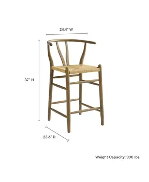 MODWAY Amish Wood Counter Stool