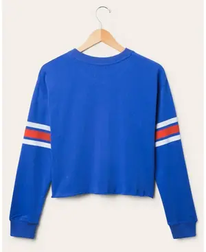 Junk Food Clothing Nfl Denver Broncos Retro Crop Fleece - Liberty