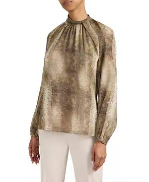 Santorelli Mock Neck Blouses