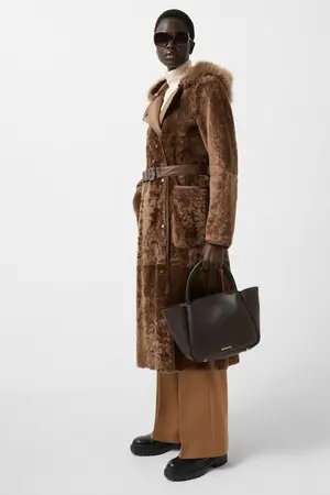 Bogner Lambskin Peyton Coat - Hazel