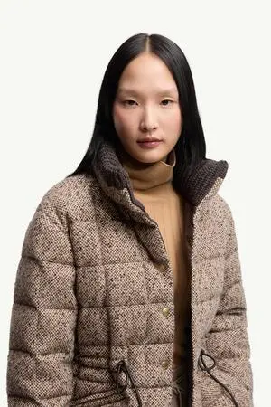 Moncler Antigony Wool-blend Short Down Jacket