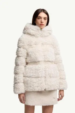 Moncler Verie Teddy Hooded Short Down Jacket