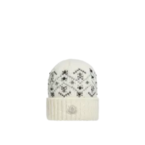 Moncler Crystal-embroidered Alpaca Blend Beanie - White