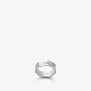 Fendi 925 Sterling Wide Band Ring - Silver