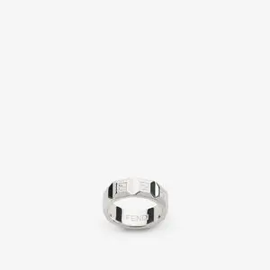 Fendi 925 Sterling Wide Band Ring - Silver