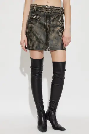 GESTUZ Gzrylee Leather Mini Skirt