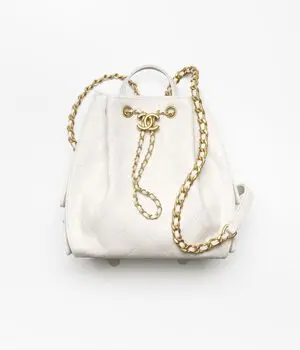 Chanel 25 Medium Backpack - White