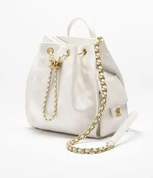 Chanel 25 Medium Backpack - White
