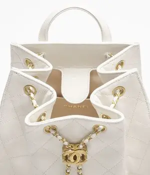 Chanel 25 Medium Backpack - White