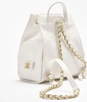 Chanel 25 Medium Backpack - White