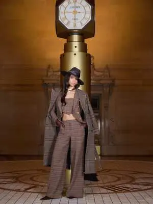 L'Agence Pilar Houndstooth Wide-leg Pants