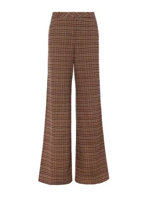 L'Agence Pilar Houndstooth Wide-leg Pants