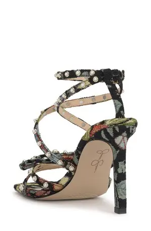 Jessica Simpson Loelva Studded Strappy Sandal - Black Multi