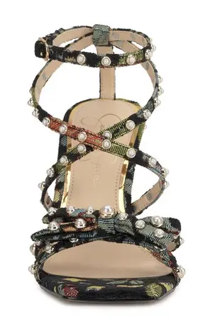 Jessica Simpson Loelva Studded Strappy Sandal - Black Multi