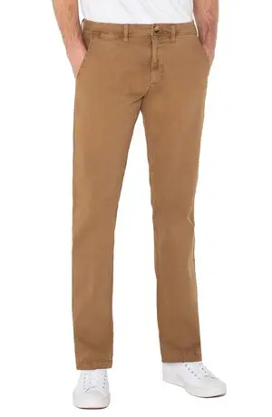LIVERPOOL Straight Leg Stretch Twill Chinos - Chestnut