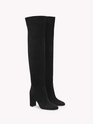 GIANVITO ROSSI Glen Cuissard Over-the-knee Boots - Black Suede