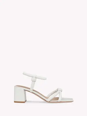 GIANVITO ROSSI Juno 55 Squared-toe Sandals - White - Nappa