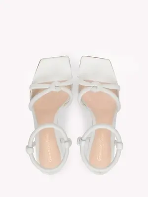 GIANVITO ROSSI Juno 55 Squared-toe Sandals - White - Nappa