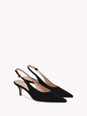 GIANVITO ROSSI Robbie Sling 55 - Black - Suede