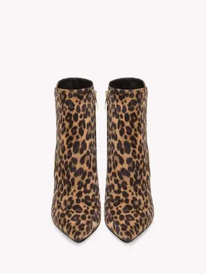 GIANVITO ROSSI Levy 85 Ankle Boots - Leopard Print - Suede