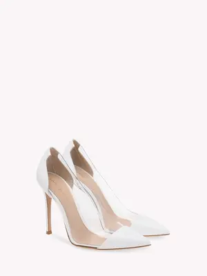 GIANVITO ROSSI Plexi Pumps - White - Patent