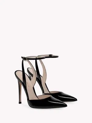 GIANVITO ROSSI Cara Pointed-toe D'orsay Heel - Black -  Patent Calf
