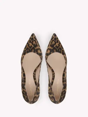 GIANVITO ROSSI 70 Suede Pumps - Leopard Print - Suede