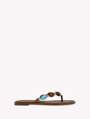 GIANVITO ROSSI Shanti Thong 05 - Brown - Suede