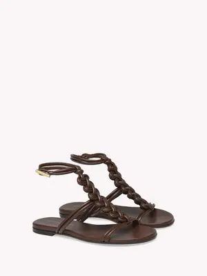 GIANVITO ROSSI Capua Gladiator Sandals - Brown - Nappa