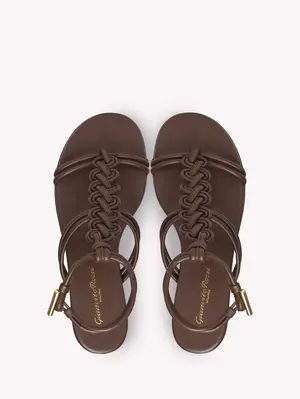 GIANVITO ROSSI Capua Gladiator Sandals - Brown - Nappa