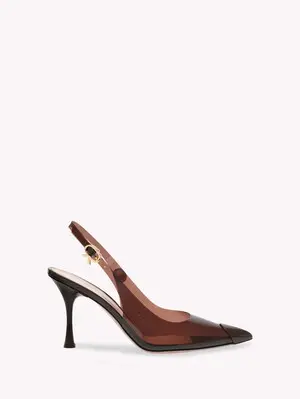 GIANVITO ROSSI Diana 85 Slingback Heels - Brown - Tpu