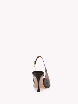 GIANVITO ROSSI Diana 85 Slingback Heels - Brown - Tpu