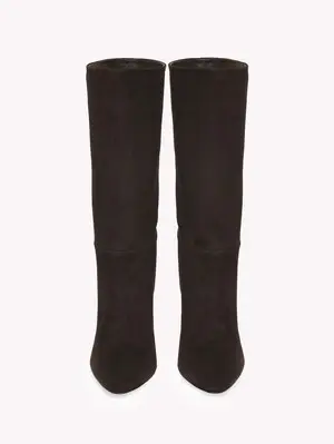 GIANVITO ROSSI Elise Suede Booties - Brown