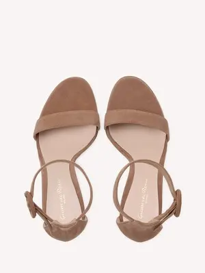 GIANVITO ROSSI Portofino 105 Sandal - Pink - Suede