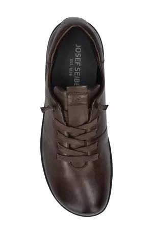 Josef Seibel Lace-up Leather Sneaker - Moro