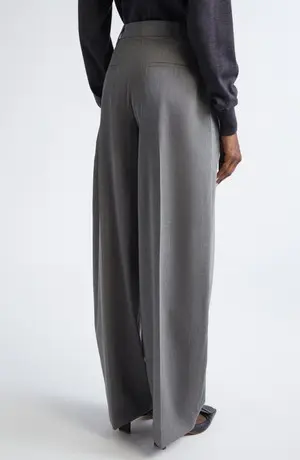 Jacquemus Le Pantalon D'homme Pleated Wide Leg Pants - Grey