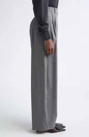 Jacquemus Le Pantalon D'homme Pleated Wide Leg Pants - Grey