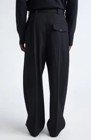 Jacquemus Le Pantalon Fernando Pleated Wool Pants - Black