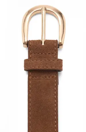 Mango Suede Belt - Brown
