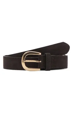 Mango Suede Belt Chocolate