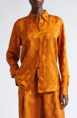 Dries Van Noten Chowy Chain Jacquard Button-up Shirt