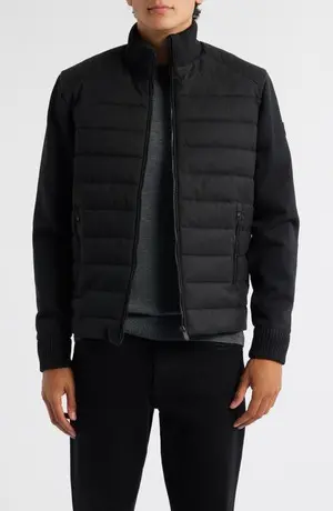 SAVE THE DUCK Mixed Media Hybrid Jacket - Black