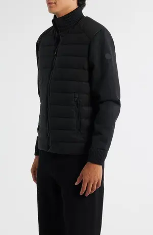 SAVE THE DUCK Mixed Media Hybrid Jacket - Black
