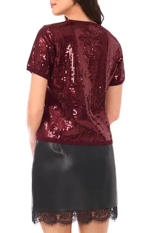 Vince Camuto Sequin Short Sleeve Top
