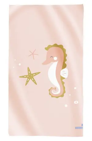 KALENCOM Microfiber Beach Towel - Pink - Sea Horse