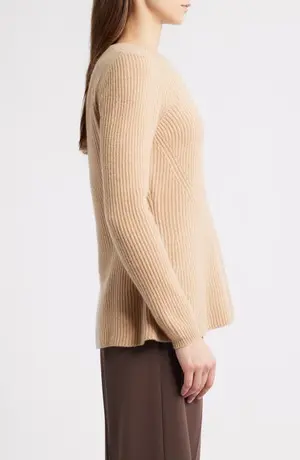 Elie Tahari Leona Peplum Cashmere Sweater