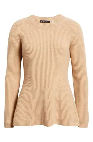 Elie Tahari Leona Peplum Cashmere Sweater