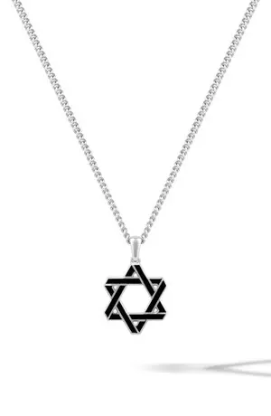 VINCERO Star Of David Pendant Necklace - Silver