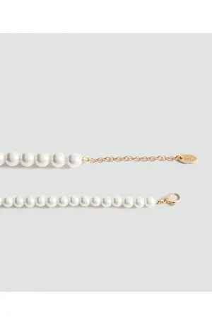 Mango Faux Pearl Double Strand Necklace